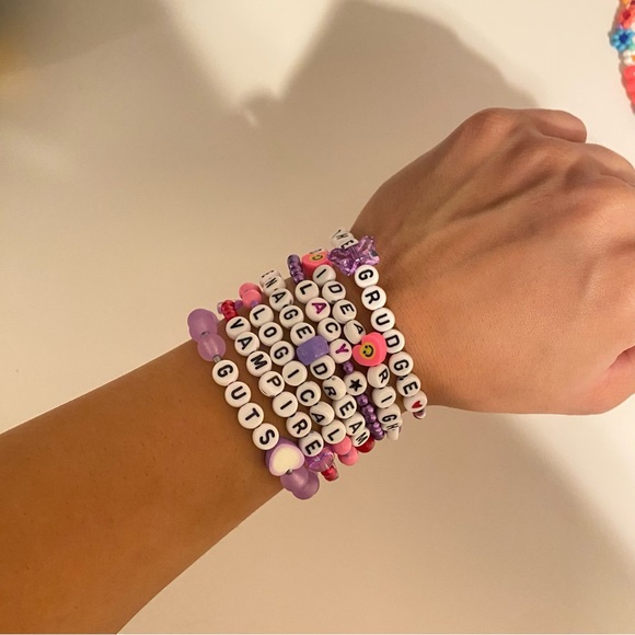 Jewelry | Olivia Rodrigo Guts Album Bracelet Set | Poshmark